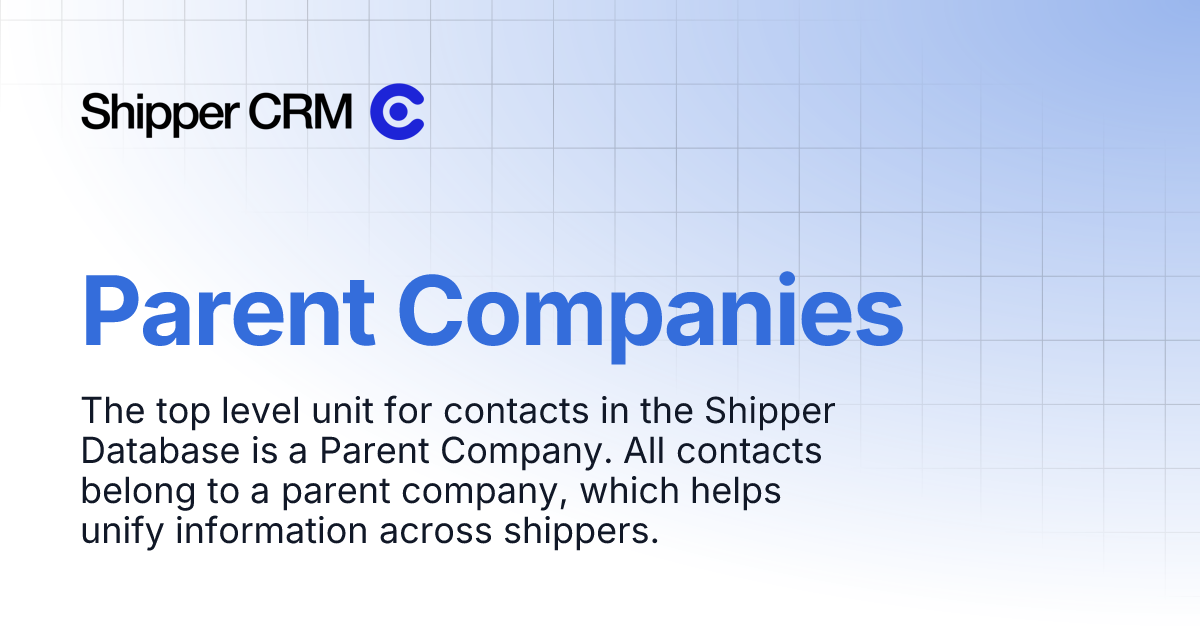 Parent Companies | Product Guide