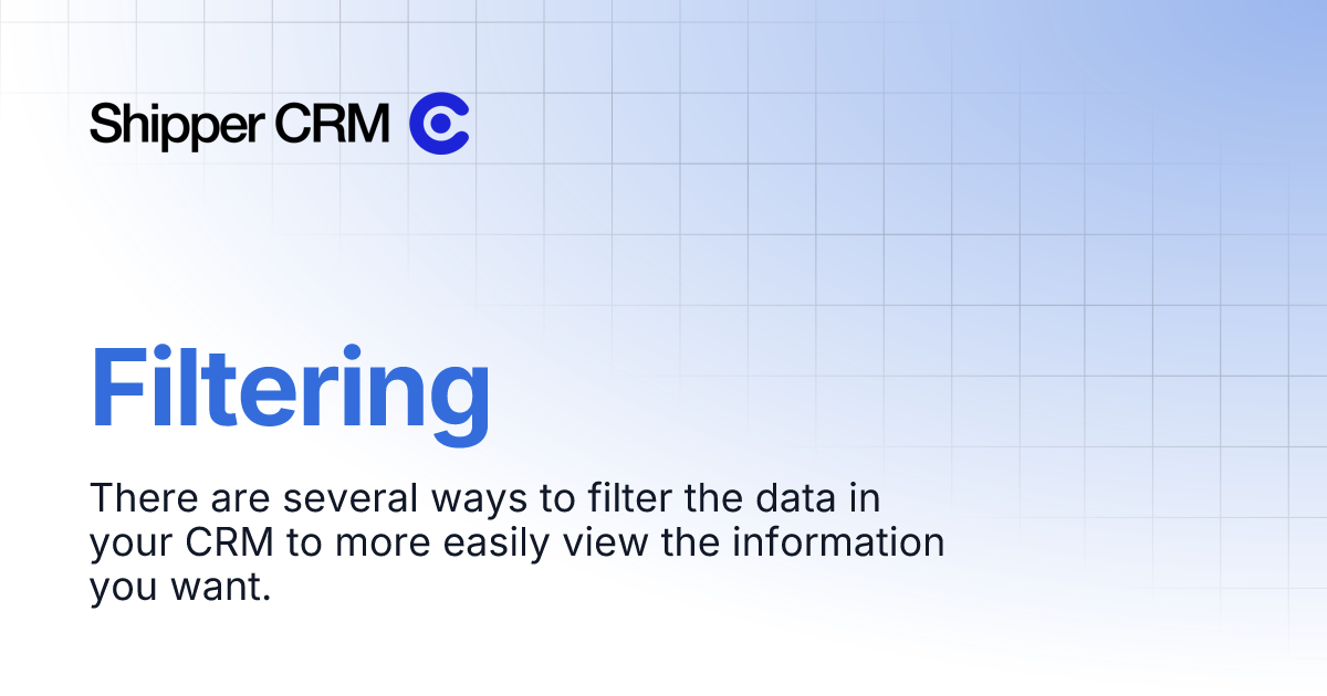Filtering | Product Guide